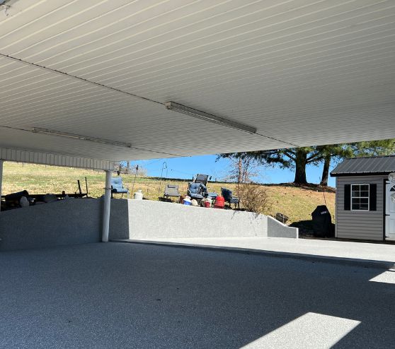 Epoxy Flake Flooring for Homeowner Patio in Hurricane Mills | MACH ONE®