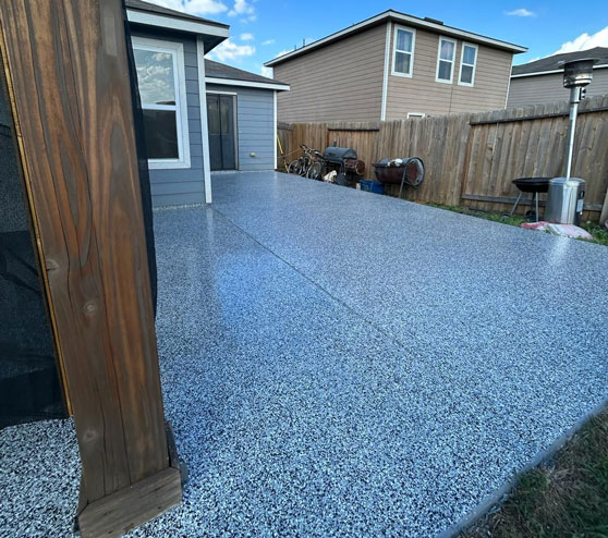 Epoxy Flake Flooring for Patio in San Antonio, TX | MACH ONE®