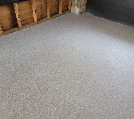 Coastal Blue Epoxy Flake Flooring for Homeowner in Hudson | MACH ONE™