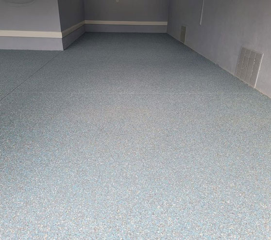 Blue Epoxy Flake Flooring in Apollo Beach | MACH ONE®
