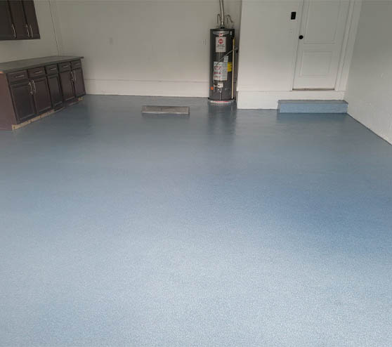 Blue Epoxy Flake Flooring for Homeowner in Fishhawk | MACH ONE®
