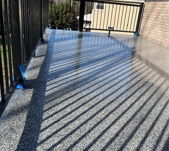 Solid Epoxy Flooring for Homeowner Garage and Patio in York | MACH ONE®